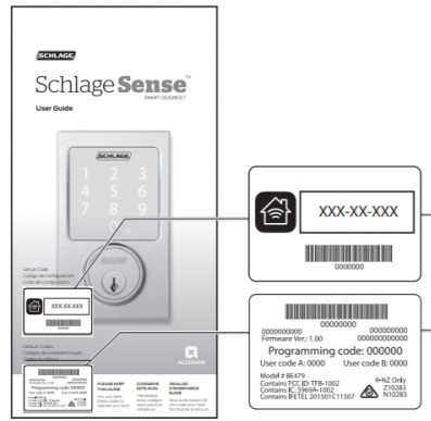 How to Locate the Programming Sticker on Schlage Sense Lock?
